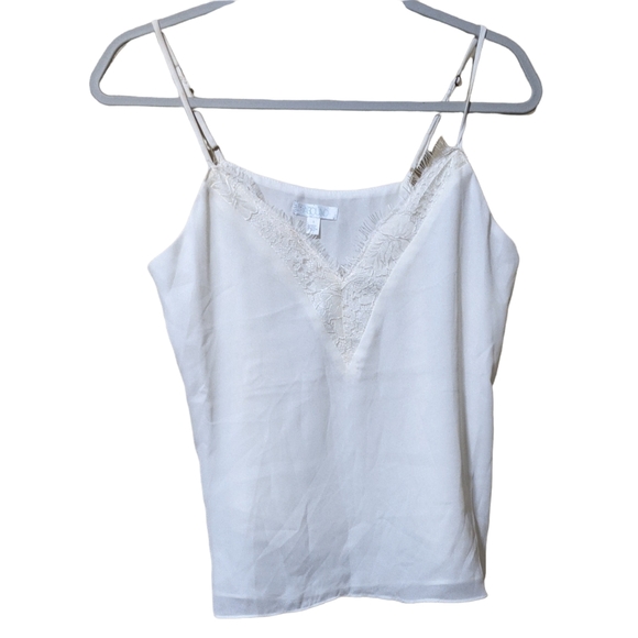 Abound | Tops | Abound Tank Shell Transition Layering Ivory Lace Trim ...
